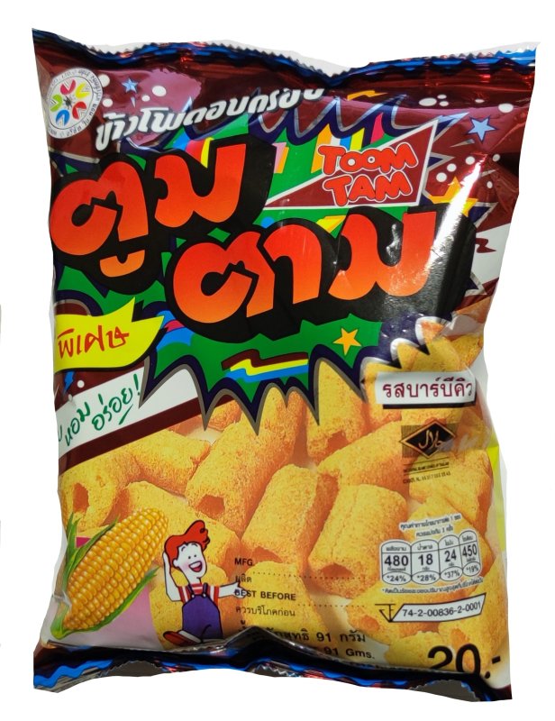 Corn Snack BBQ Toom Tam 91g - Snacks & godis