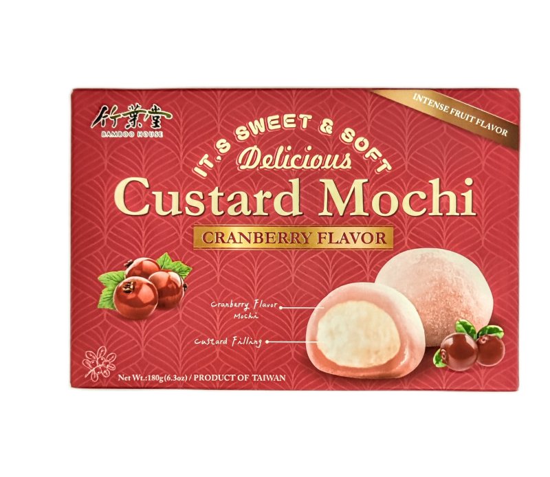 Custard Mochi Cranberry Flavor 180g - Snacks & godis